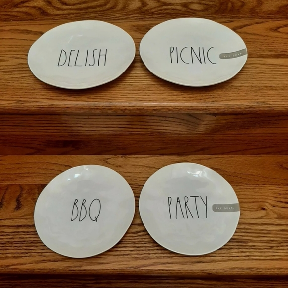Rae Dunn | Dining | Rae Dunn 8 Picnic Delish Bbq Party Melamine Plates ...